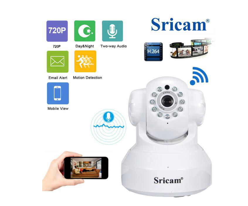 PT 720P WiFi Wireless IP Video Security Surveillance camera System Plug ...