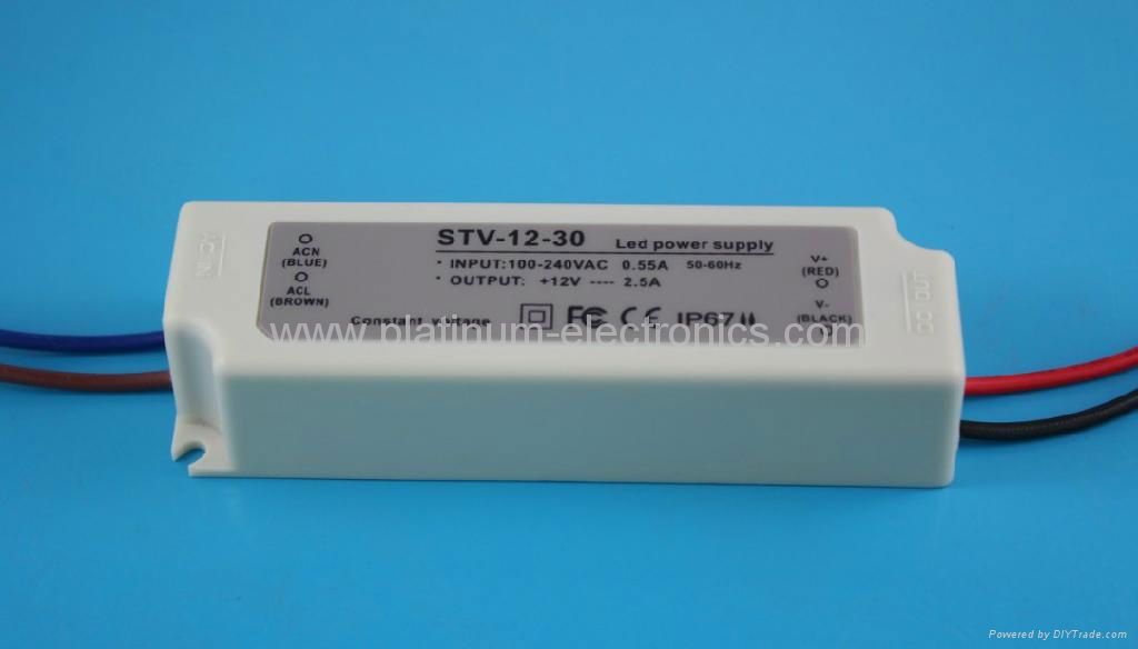 wateroroof led switching power supply driver transformer 12V 30W IP67 ...