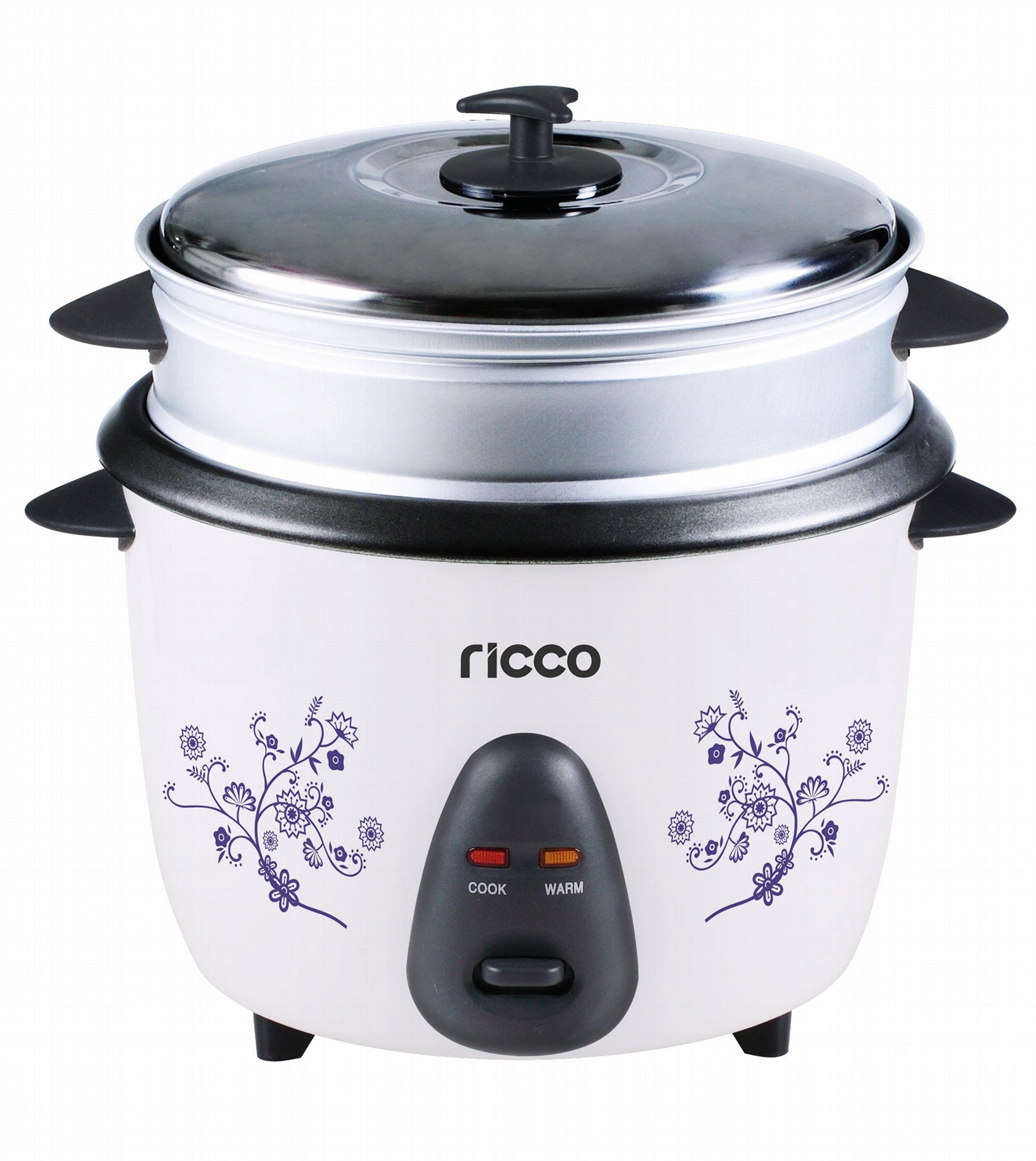 Ricco Drum rice cooker with steamer flower printing - China
