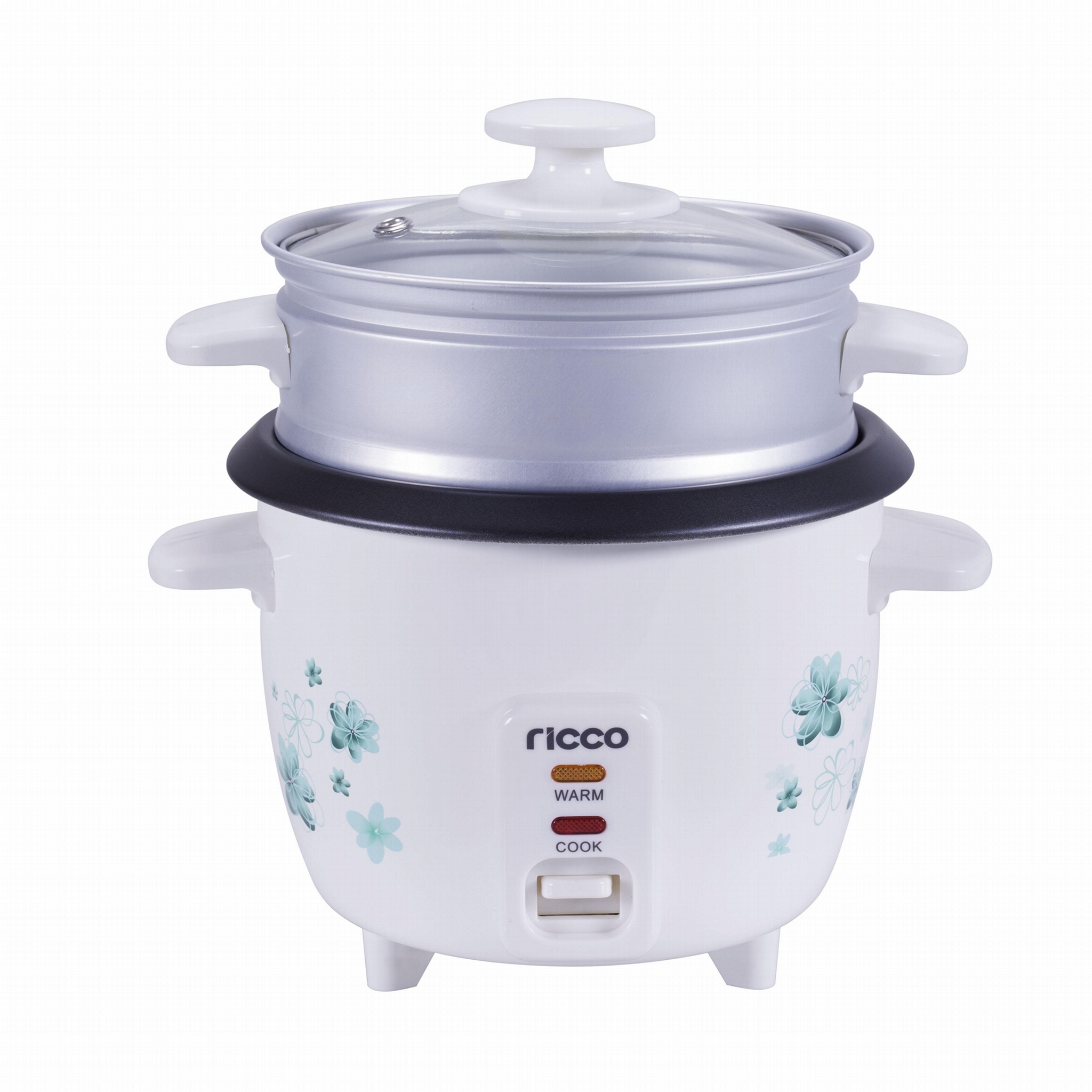 Ricco Drum rice cooker with steamer flower printing - China