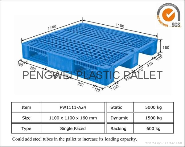 single side plastic pallet - PW1111-24 - Pengwei (China Manufacturer ...