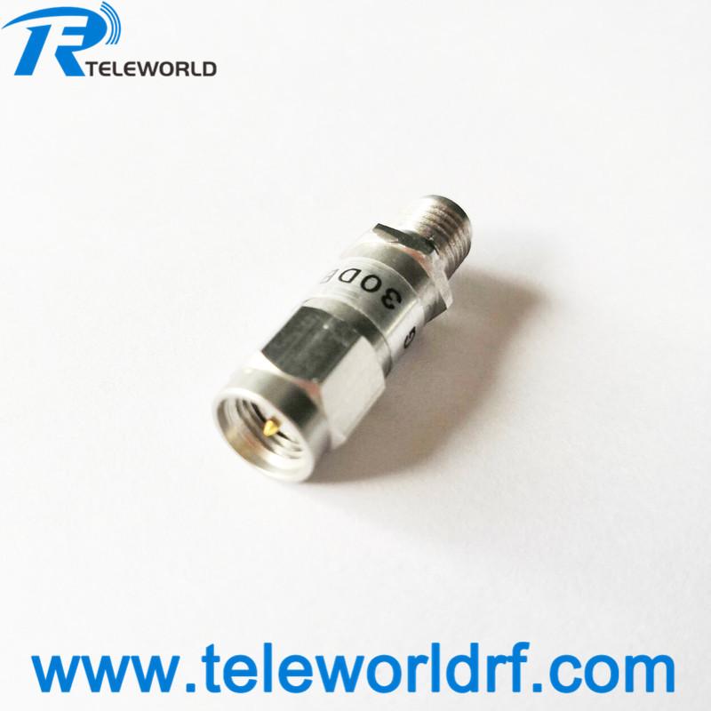 2W SMA fixed Attenuator 8GHz 12GHz 18GHz 1-30dB 50ohms - TWATS-2W-18G - RFteleworld (China ...