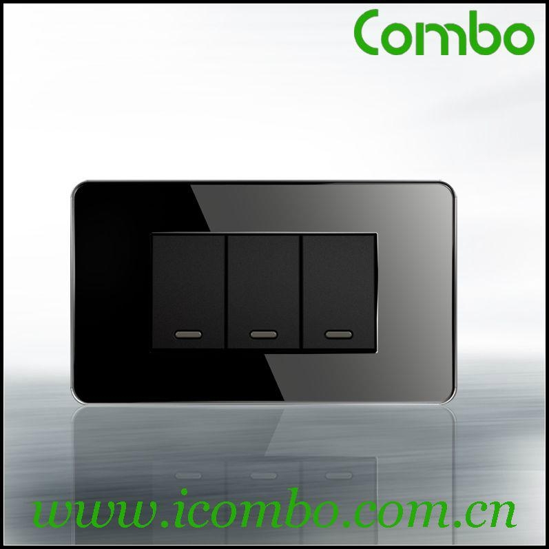 glass panel light switch US type - I3216 - icombo (China Manufacturer ...