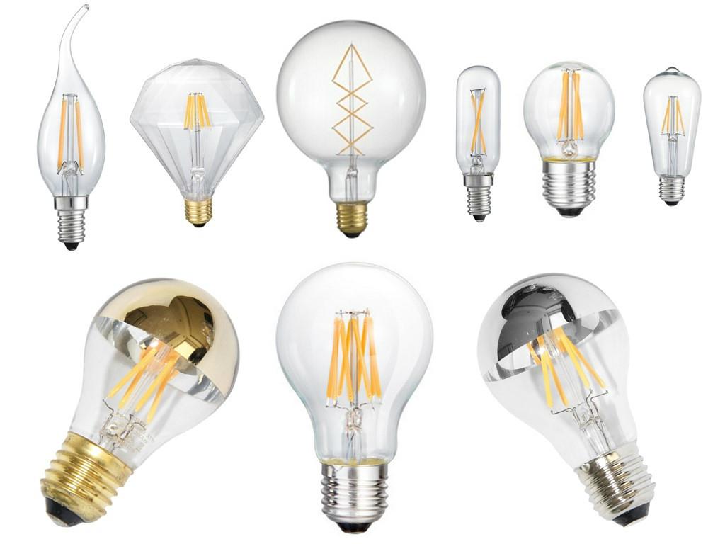 Led Filament 3.5W Golden Mirror top G45 Light E27 dimming CE Bulb ...