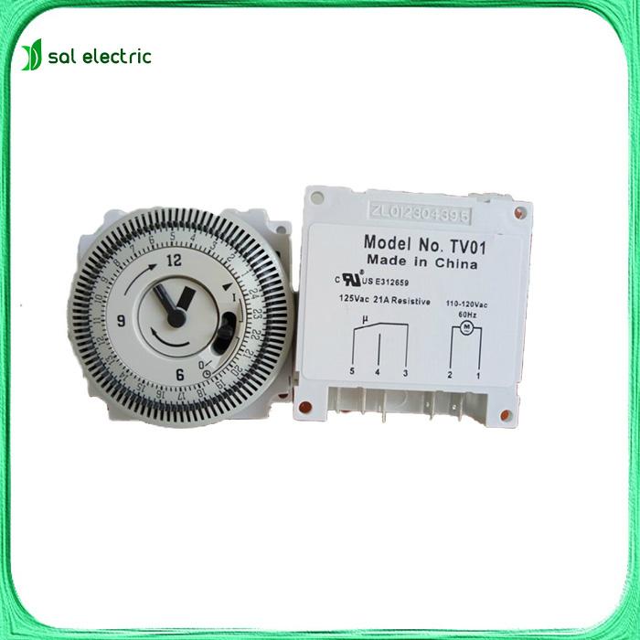 Timer switch with 5 connections /terminals - TV01-K - sal electric ...