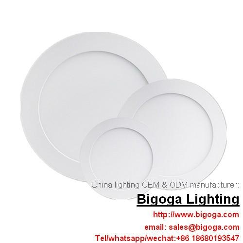 Recessed mounted round led panel lights 3W4W6W9W12W15W18W24W - BGG-PR ...