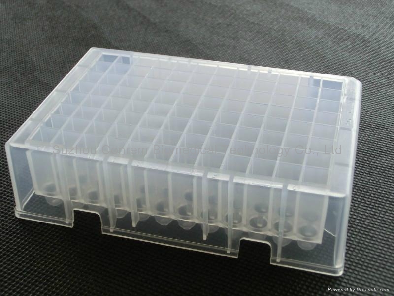 96 well square hole shallow well plate 1.3ml - 008 - conrem , OEM ...