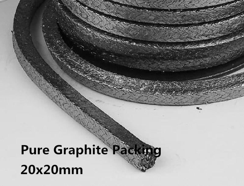 20*20mm Pure Graphite Packing 1kg for sealing /Graphite Braided Packing ...