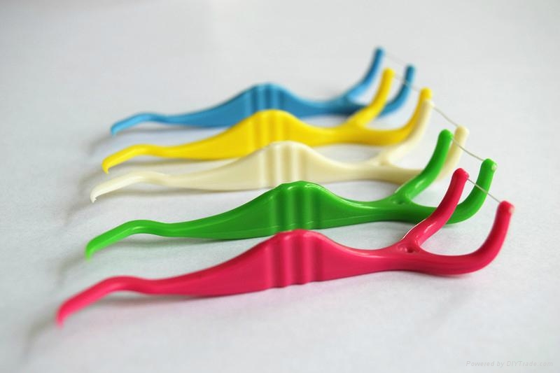 Y shape UHMWPE back teeth dental floss pick holder - fenghe (China ...