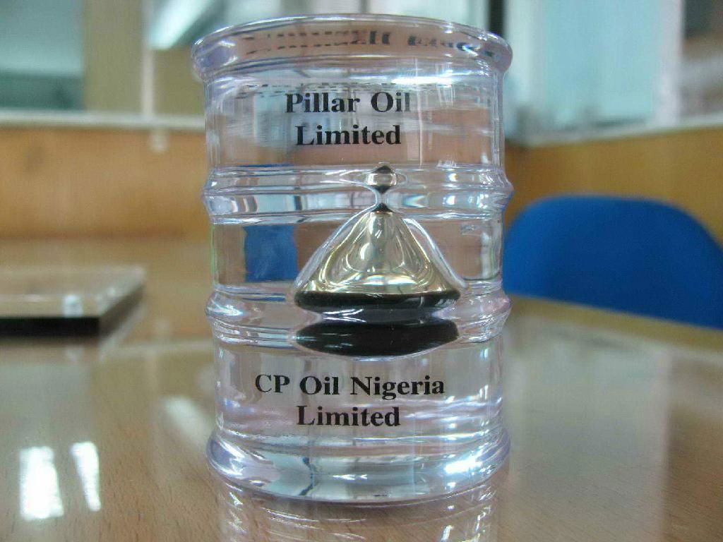 Acrylic barrel paperweight with oil drop inside - YC-07 - YC (China ...