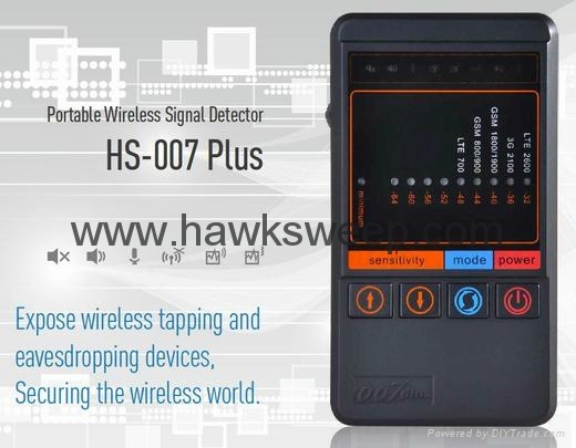 Professional Wireless Signal Spy Bug Camera Detector HS-007Plus ...