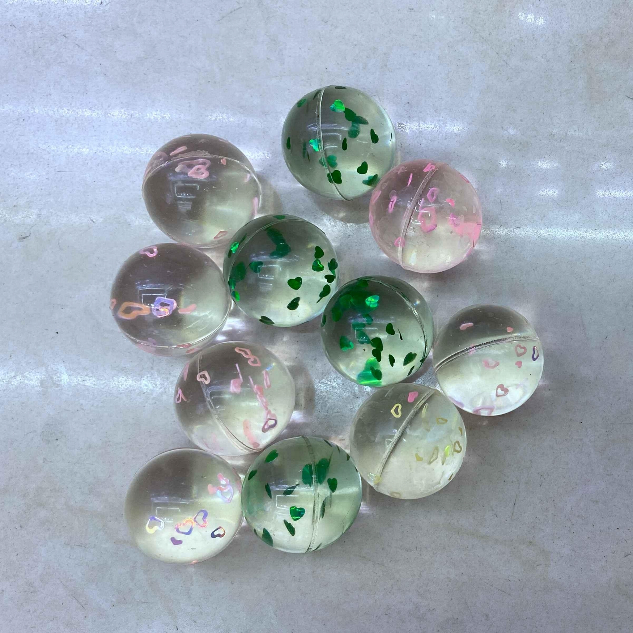 32mm transparent high bouncing balls with gliters - BB0102 - YBM (China ...