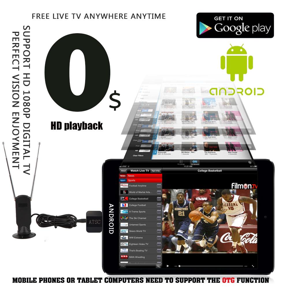 DVB-T2&DVB-T Pad TV Tuner,HD digital tv receiver for android devices ...