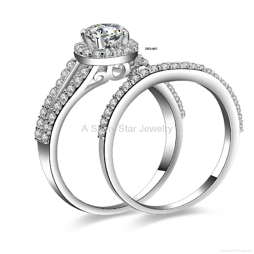 Fancy 925 Silver Wedding Bridal Ring for Women Jewelry Accessory - BRI ...