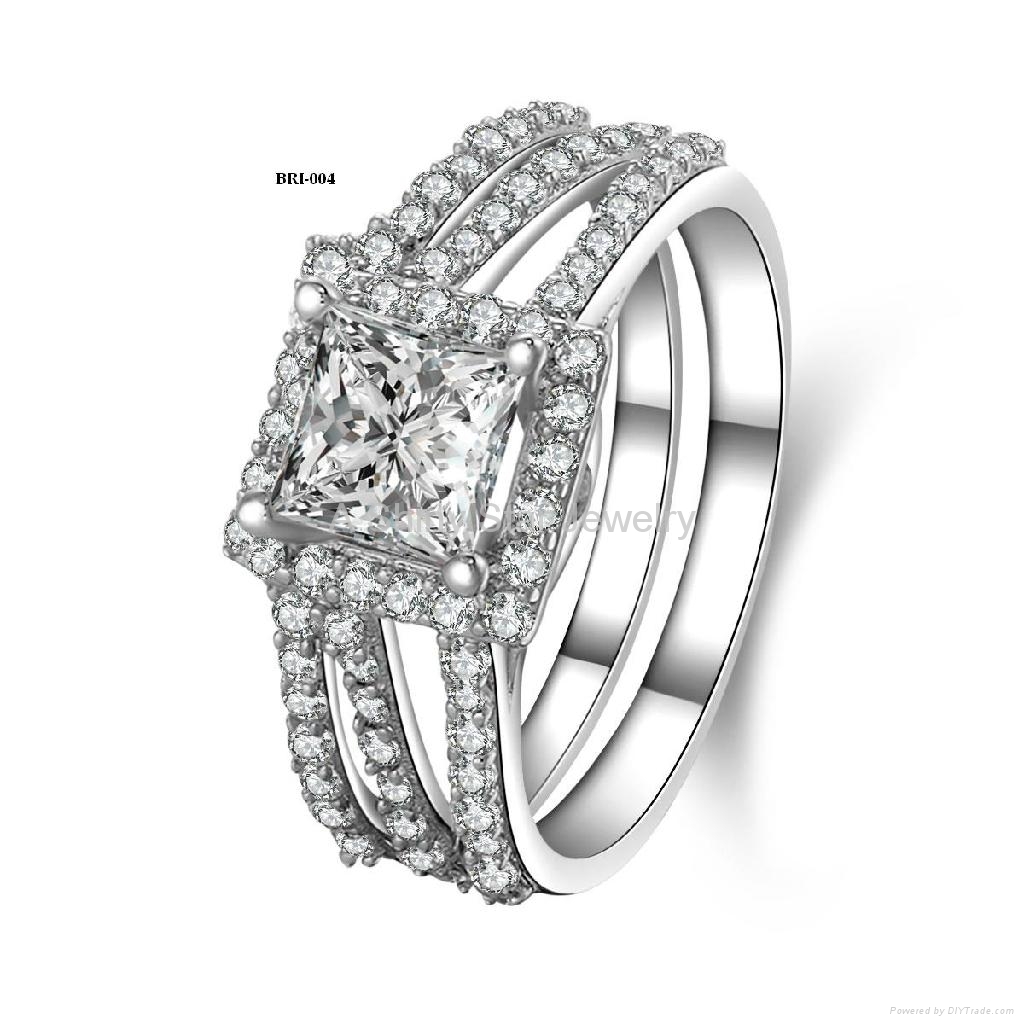 Fancy 925 Silver Wedding Bridal Ring for Women Jewelry Accessory - BRI ...