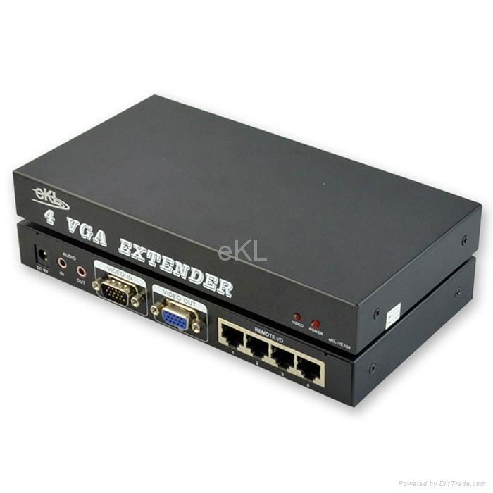 4 ports VGA extender 100m 200m 300m - eKL-VE104 - EKL (China ...