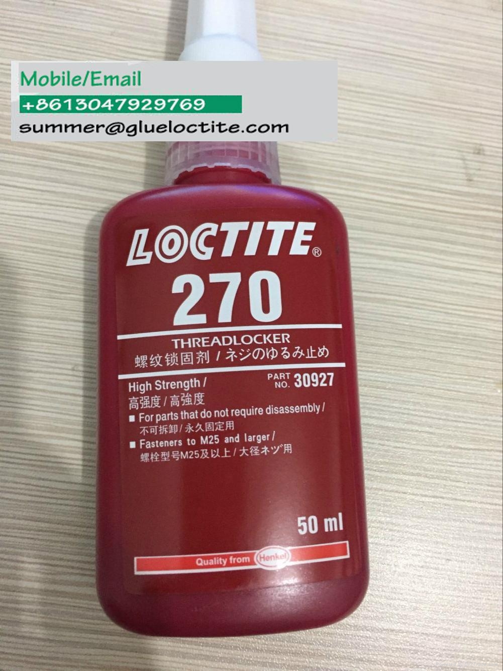 loctite 270 red high strength threadlocker adhesive (China Manufacturer ...