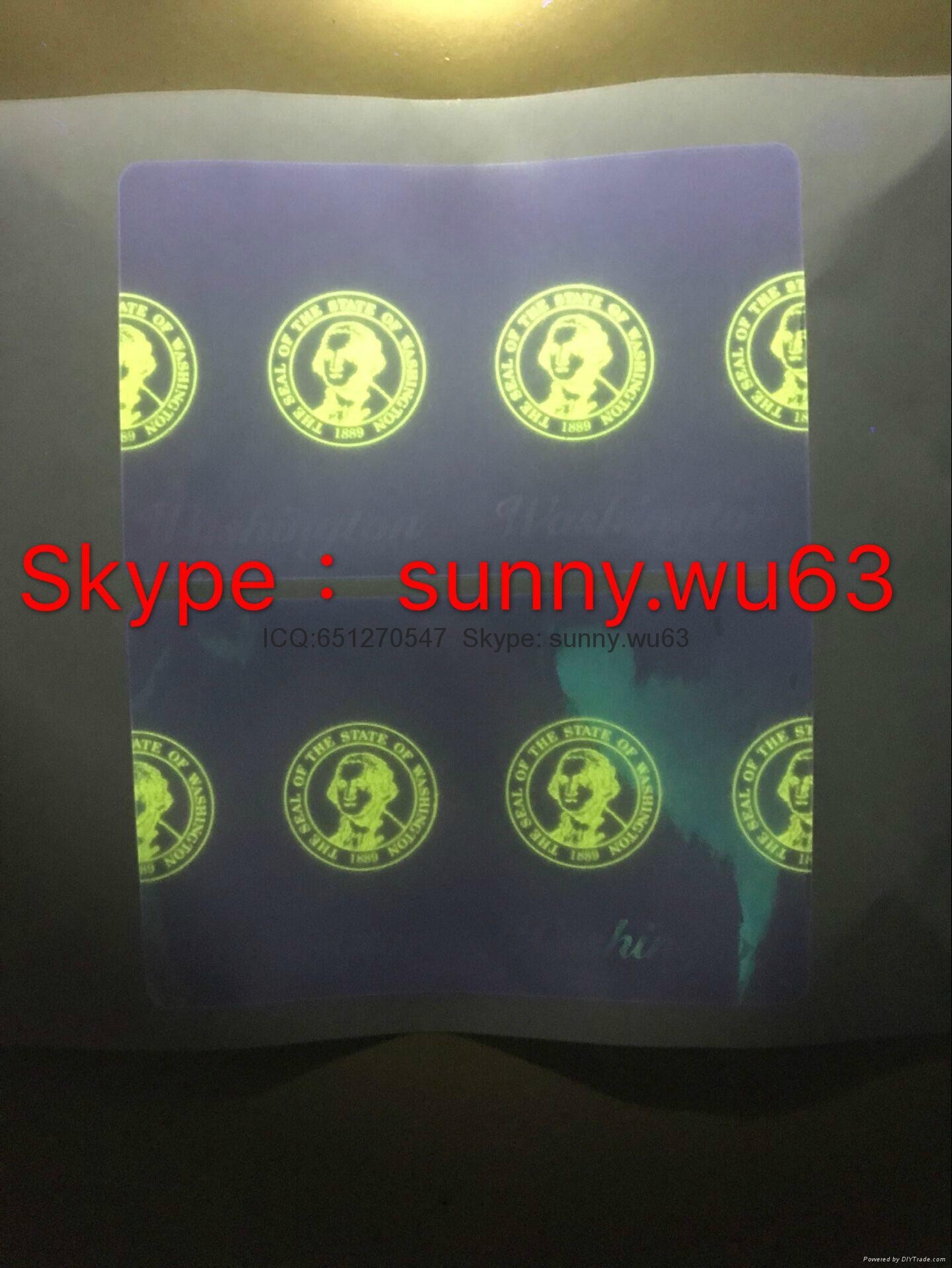 Washington state ID overlay UV state overlay for Washington (China ...