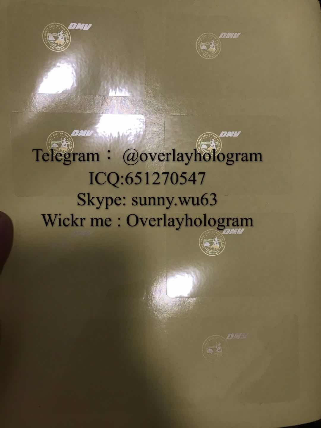 California ID hologram CA DL hologram CA DL overlay (China Manufacturer ...