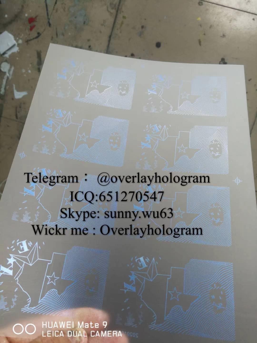 TX ID laminate sheet overlay taxes state hologram (China Manufacturer ...