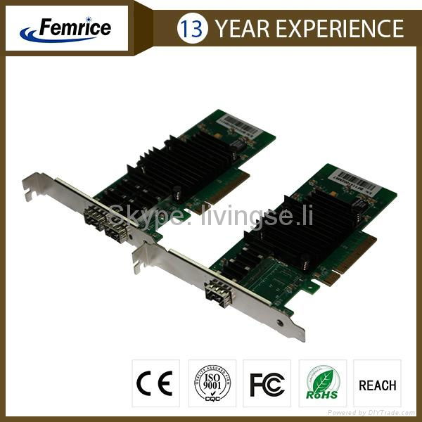 PCIe x8 Intel 82599ES X520-SR2 Dual SFP Port 10G Optical Network Card ...