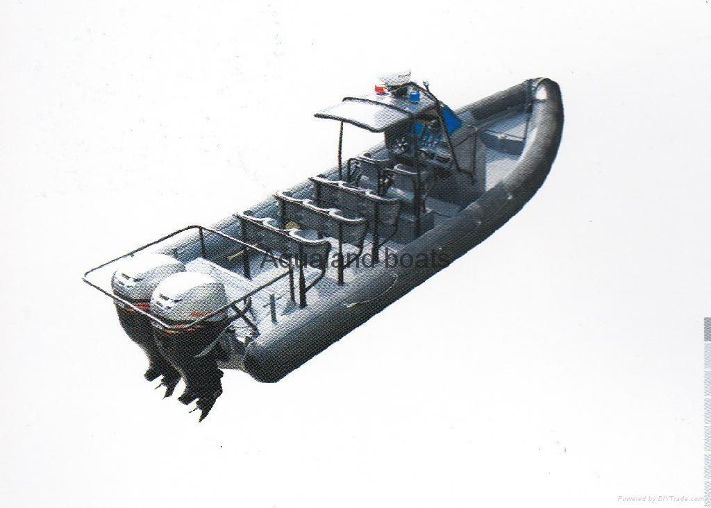 Rigid inflatable boat military rib Patrol Boat - RIB830B - Aqualand ...