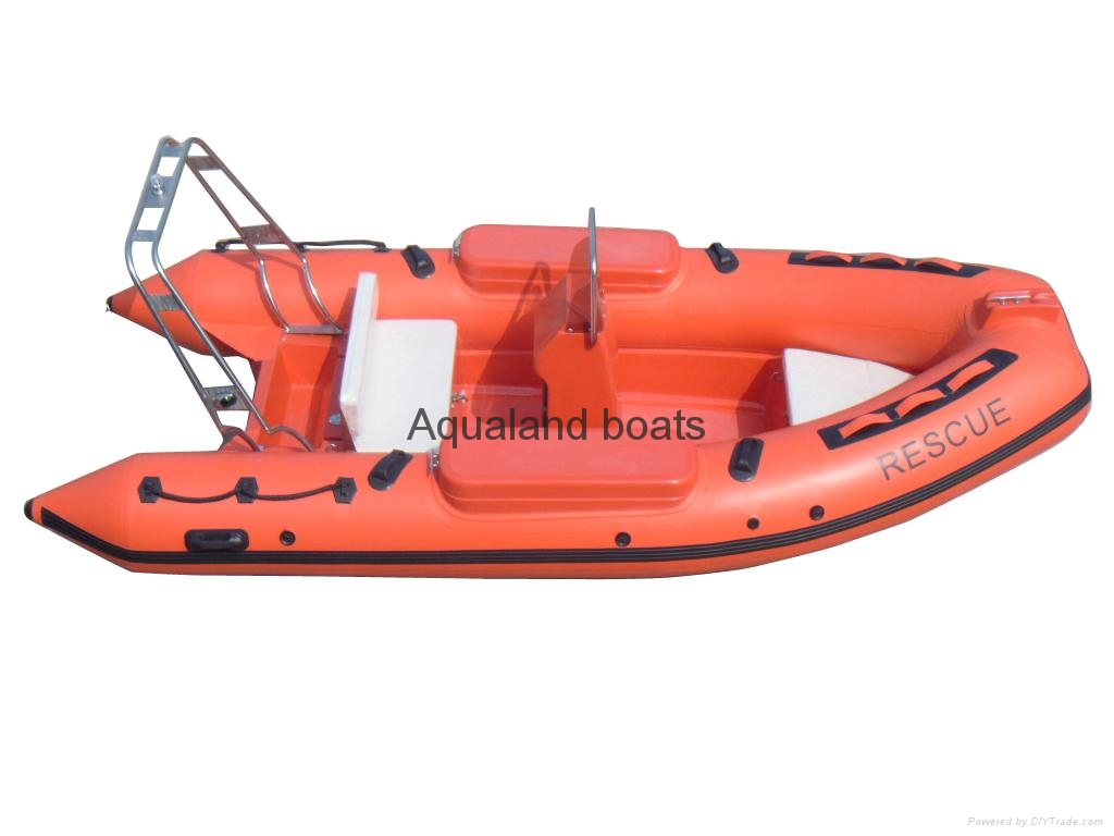 rigid INFLATABLE boat rescue RIB Patrol boat - RIB420B - Aqualand ...