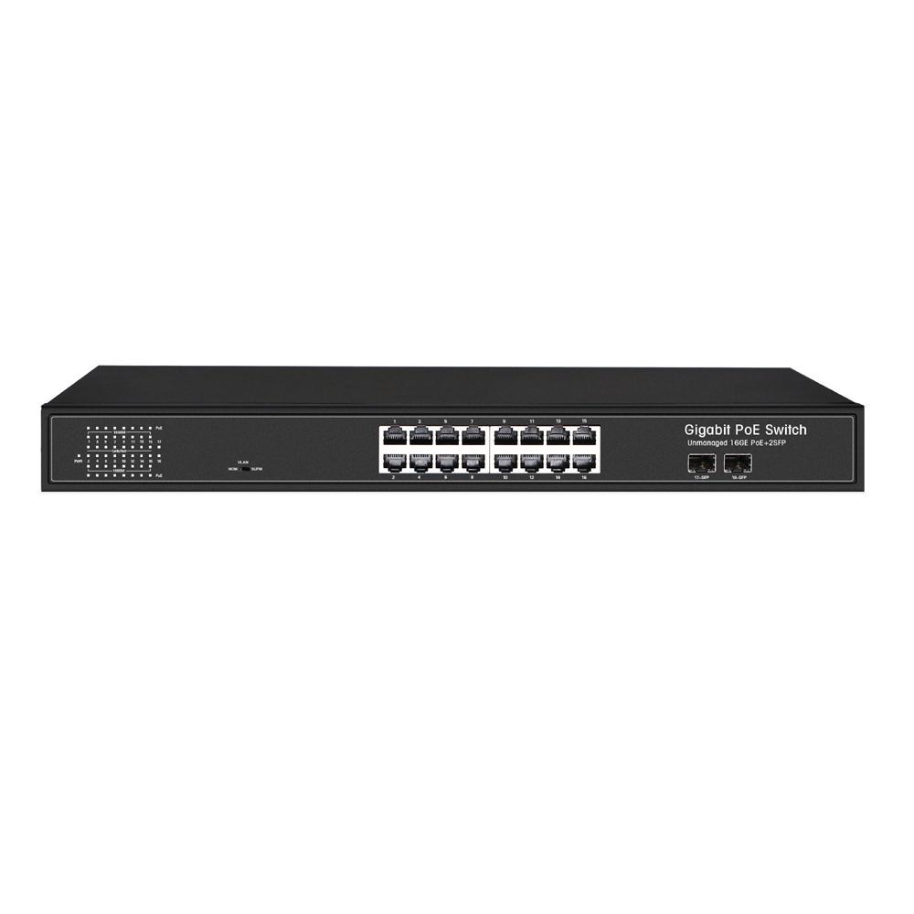 16*10/100/1000M POE SWITCH+2*GIGA SFP uplink - TS58P-16G-2S - POEplus ...