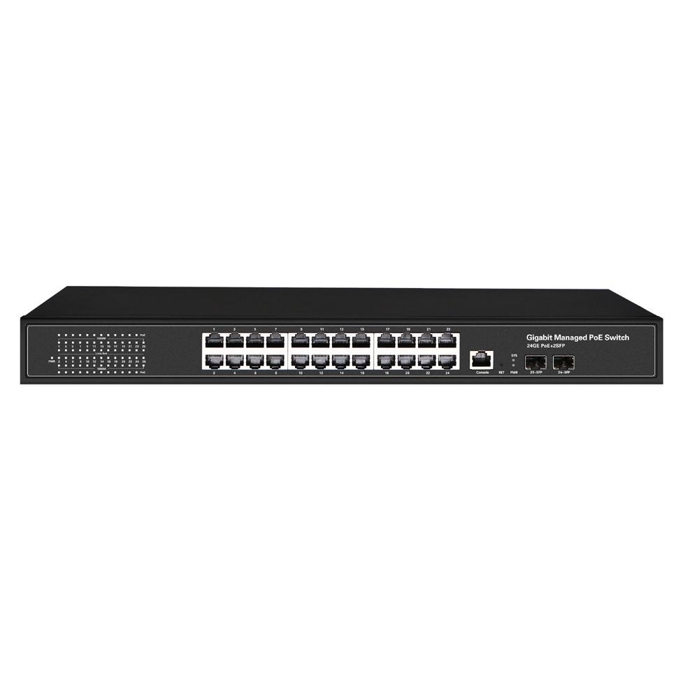 24 ports managed POE switch full gigabit with 2 SFP - TS2400G-2S ...