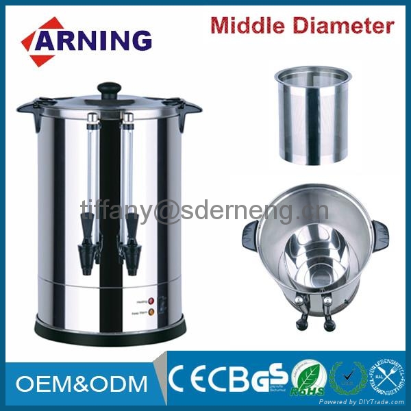 Hot 20L Electric Tea Coffee Urn Commercial Tea Maker Double Dispensers ...
