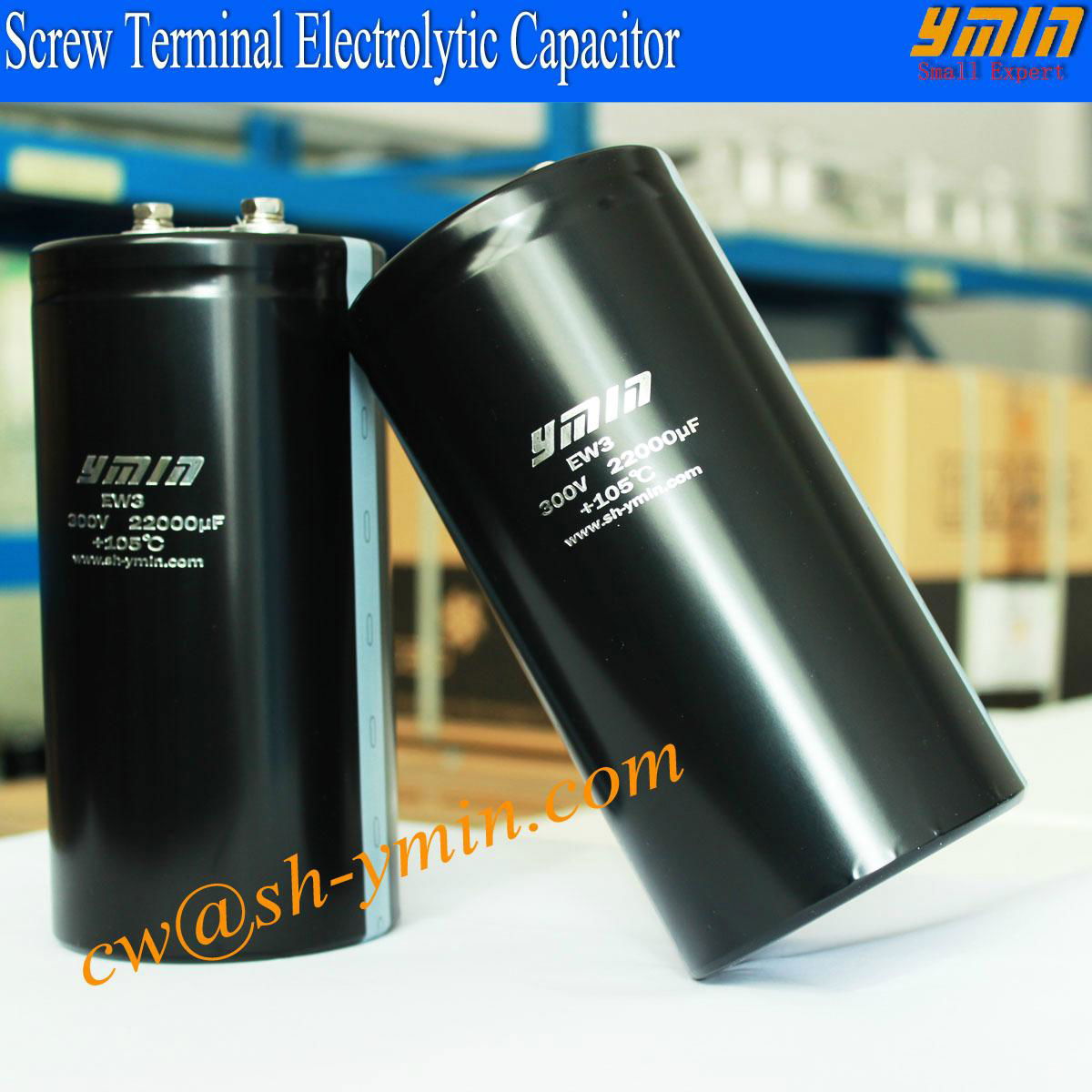 300V 22000uF Capacitor Screw Terminal Aluminum Electrolytic Capacitor ...