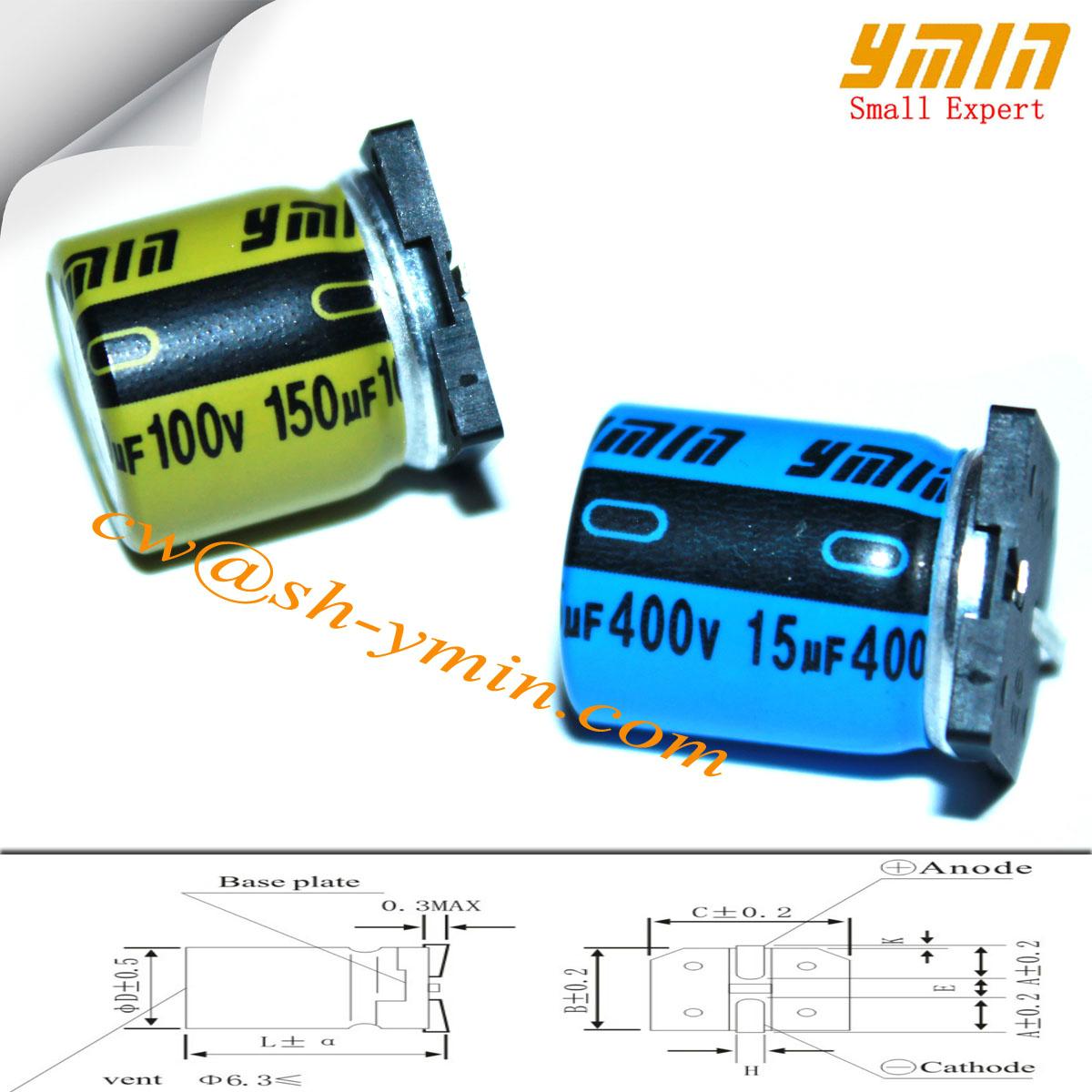 15uF 400V SMD Capacitor VKL 125C 2000 ~ 5000 Hours SMD Electrolytic ...