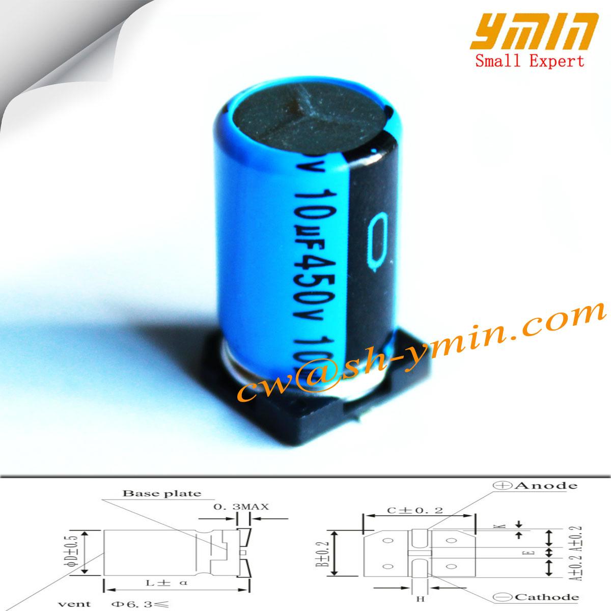 450V 10uF SMD Capacitors VKL 105C 2000 ~ 5000 Hours SMD Electrolytic ...