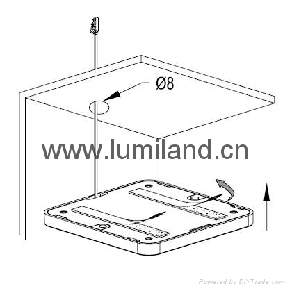square slim LED task light for kitchen- Lumiland - 20851 (China ...