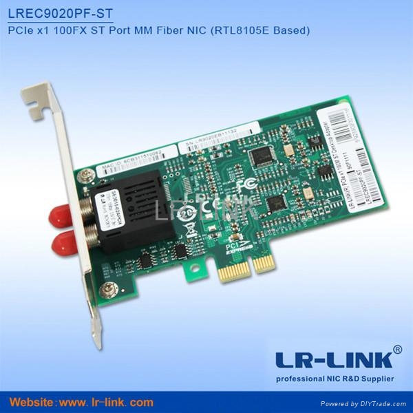PCIe x1 100Base-FX ST Port MM Fiber Optic Netowrk Card Adapter ...