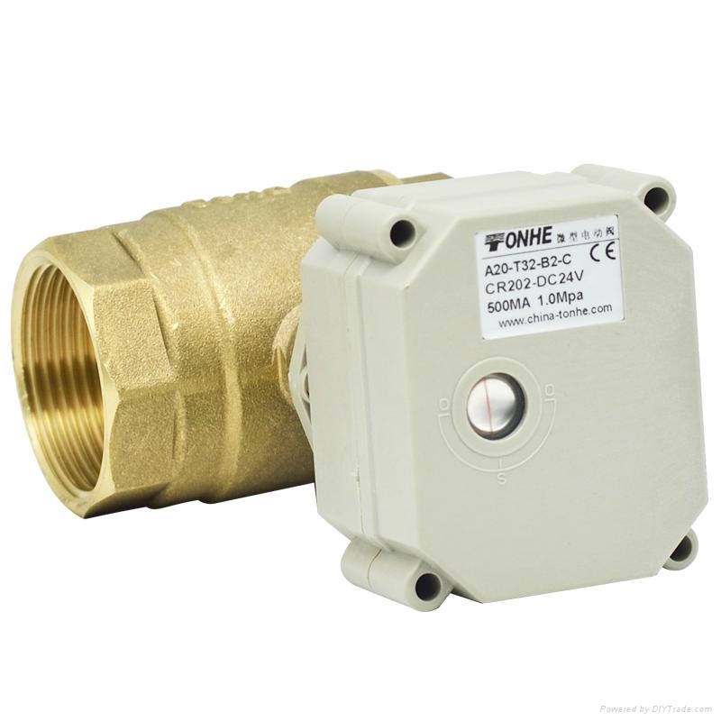 1 1/4" Miniature Motorized Straight Ball Valve (T32-B2-C) - A20-T32-B2 ...