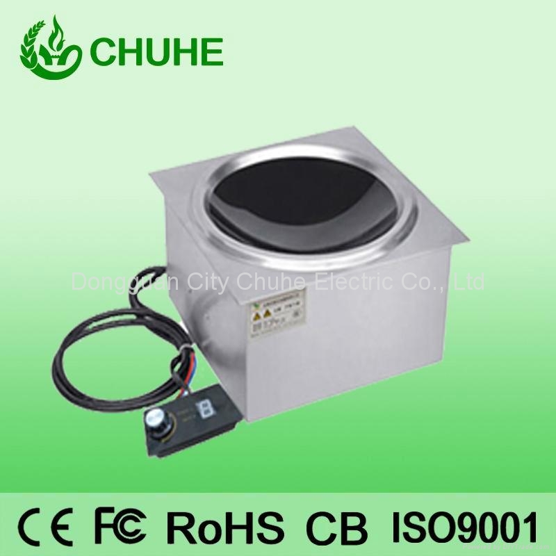 Kitchen equipment built in commercial induction wok hob - CH-QRAM ...