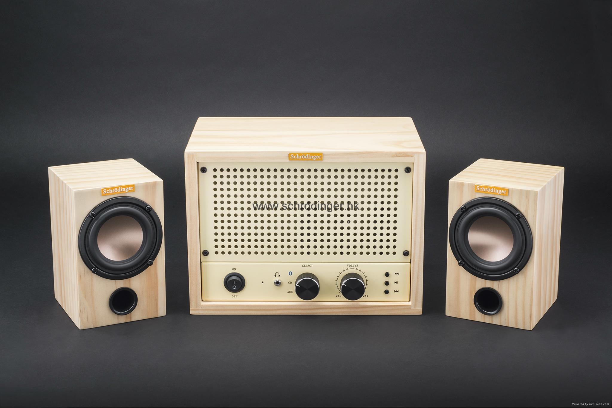 Classic Wood case Bluetooth Tube Amplifier with speakers - CFA139F-B ...