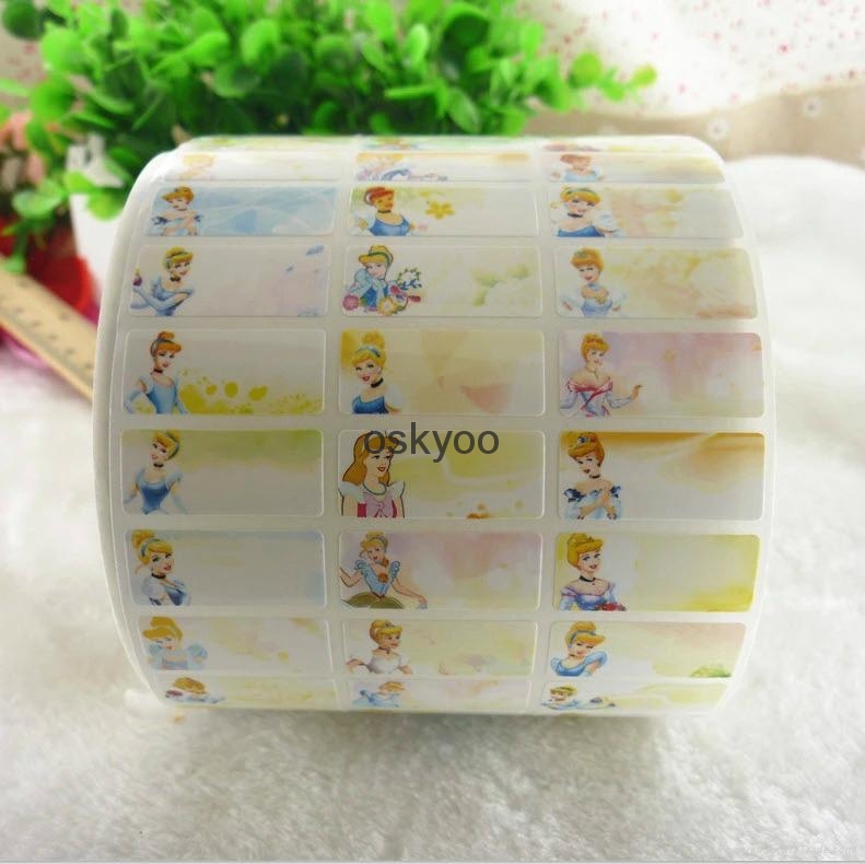 PVC name sticker 30x13mm new design cinderella - N001 - cinderella name ...