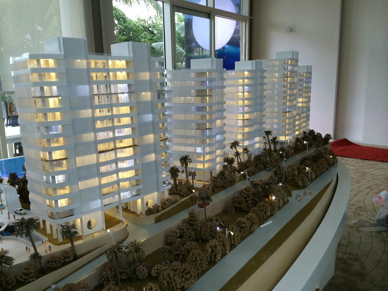 scale architectural model with shape wood base - SH-EX - SH MODEL ...