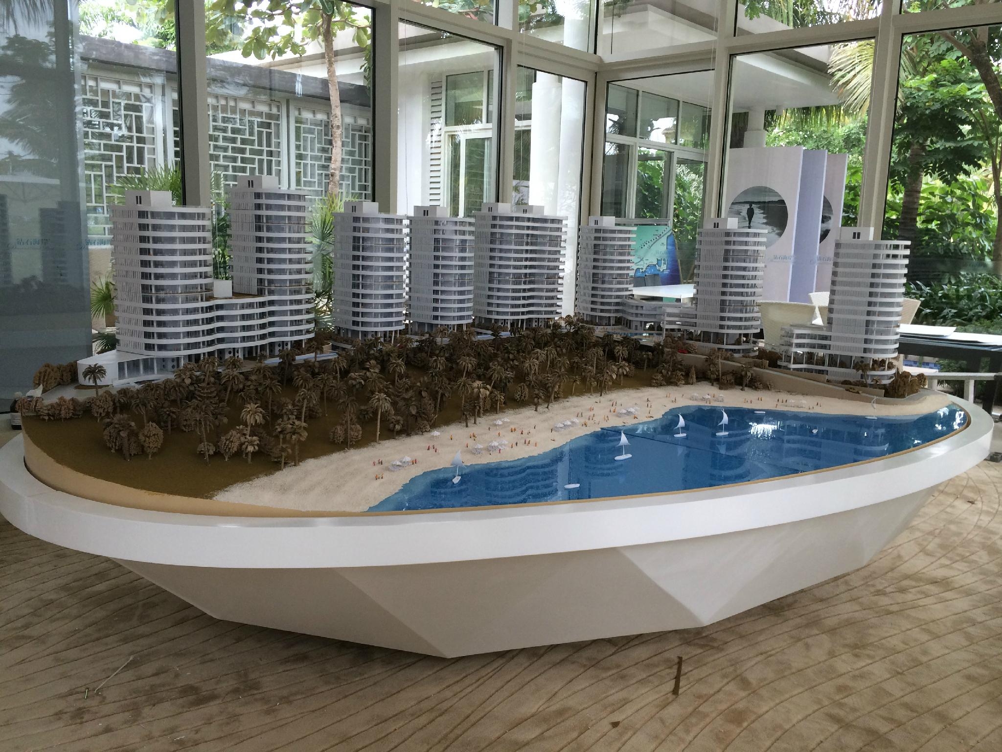 scale architectural model with shape wood base - SH-EX - SH MODEL ...