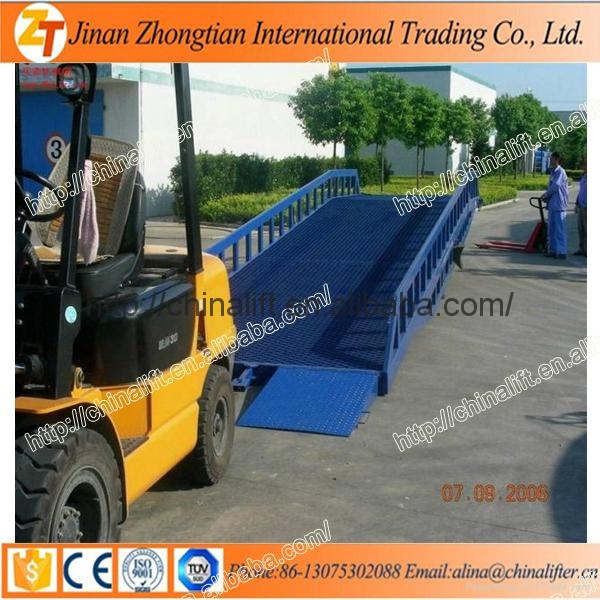 Manual handle mobile hydraulic loading ramp yard ramp with CE - ZTDCQY ...
