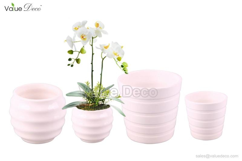 Round flower pot w stripe (DM0066) - valuedeco (China Trading Company ...