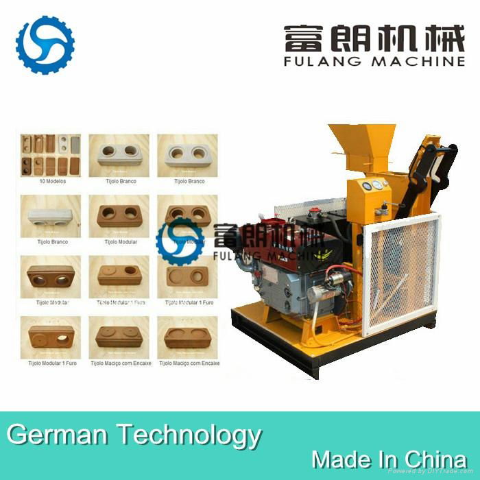 Mobile hollow brick moulding machine with vibration motor QT40-3A for ...