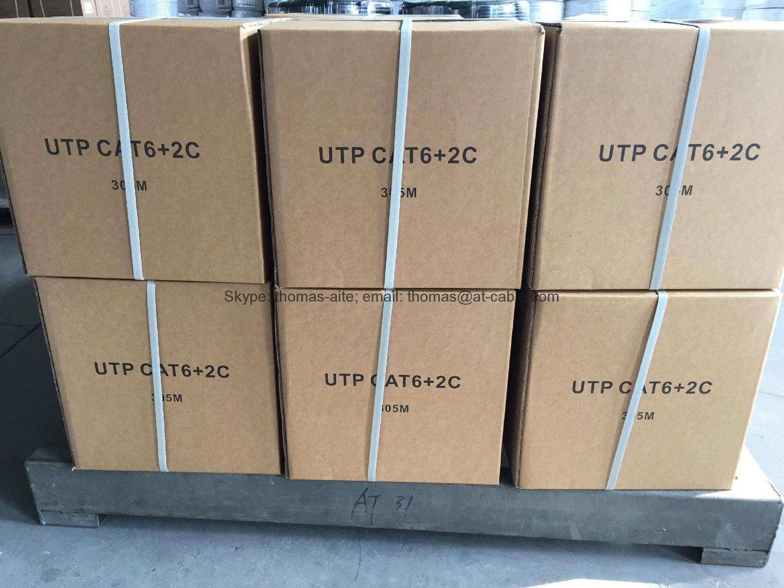 UTP CAT6 Siamese with 2c*0.5mm2 DC Power IP Camera cable - Lan+2C Power ...