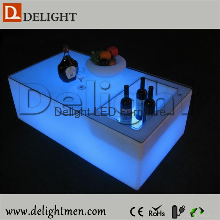 Illuminated Rechargeable LED Champagne Bucket Coffee Tables - DT-25 ...