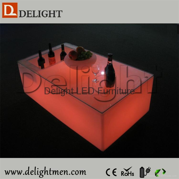 Illuminated Rechargeable LED Champagne Bucket Coffee Tables - DT-25 ...