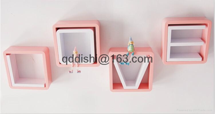 Korean Style Love Storage Rack Wall Shelf Wall Hanger Home & Wall Decor ...