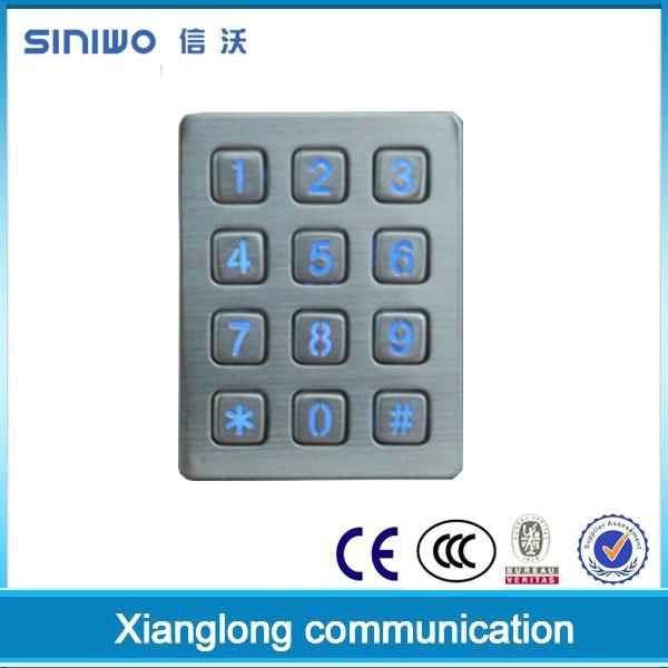 Vending Machine Backlight Keypad 12 Metal Stainless Steel Access ...
