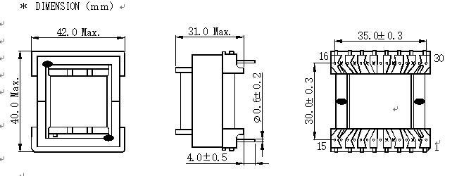 ETD34 15+15 ferrite core power transformer - RANLO (China Manufacturer) - Bearings - Electronic ...